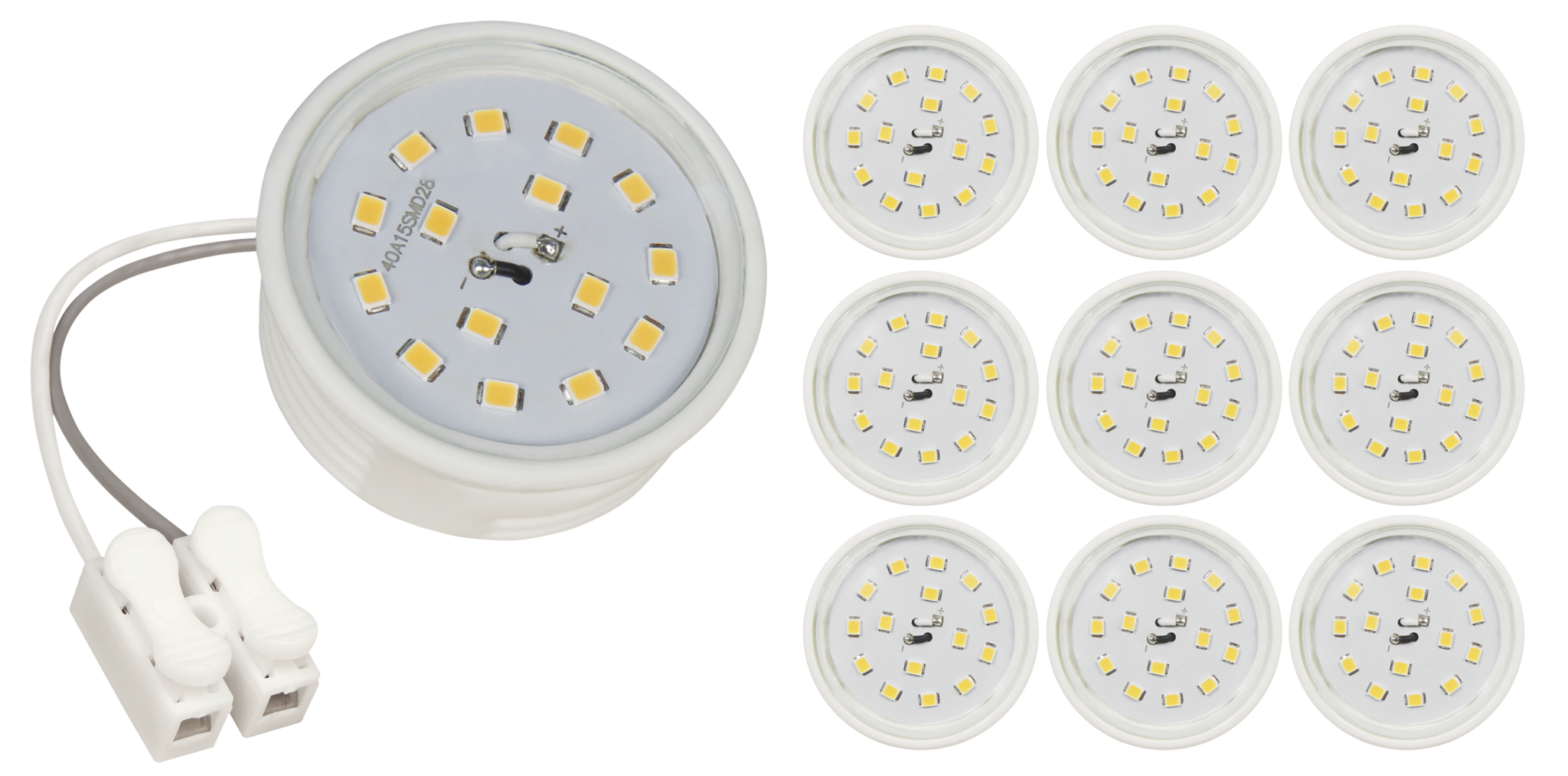 LED-Modul McShine, 5W, 400lm, 230V, 50x23mm, warmweiß, 3000K, 10er-Pack ... LED-Modul McShine, 5W, 400lm, 230V, 50x23mm, warmweiß, 3000K, 10er-Pack ...