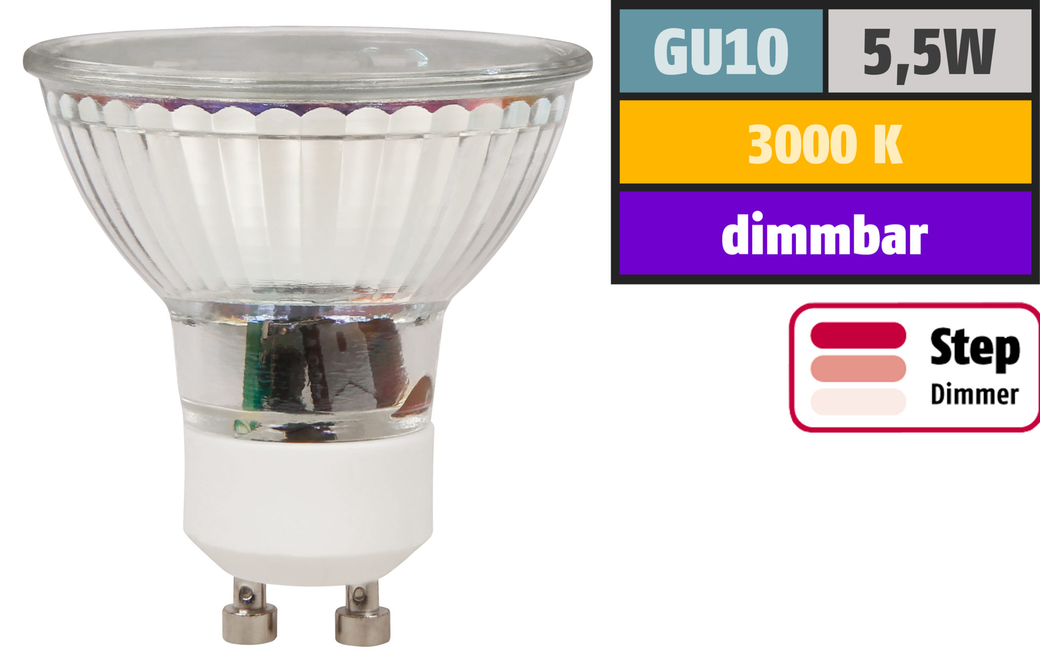 Led Strahler Mcshine Ls 450 Gu10 5 5w 470lm Warmweiß Step Dimmbar